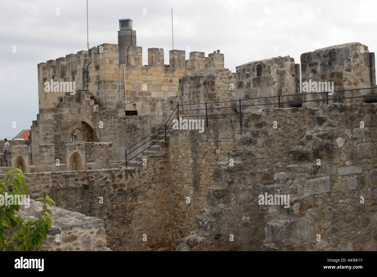 Castelo Sao George - St. George Castle, Lisbon, Portugal Stock Photo ...