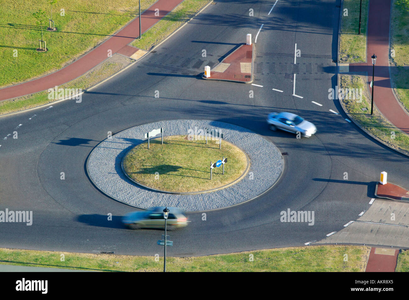 Vehicles on roundabout in Holyrood Park, Edinburgh, Scotland Stock ...