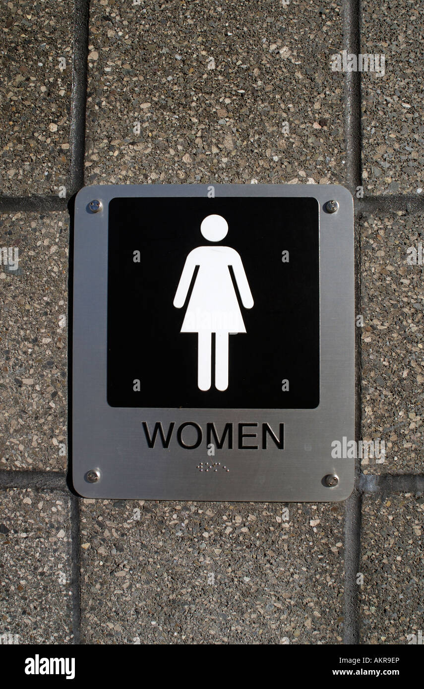 Women's restroom sign Stock Photo - Alamy