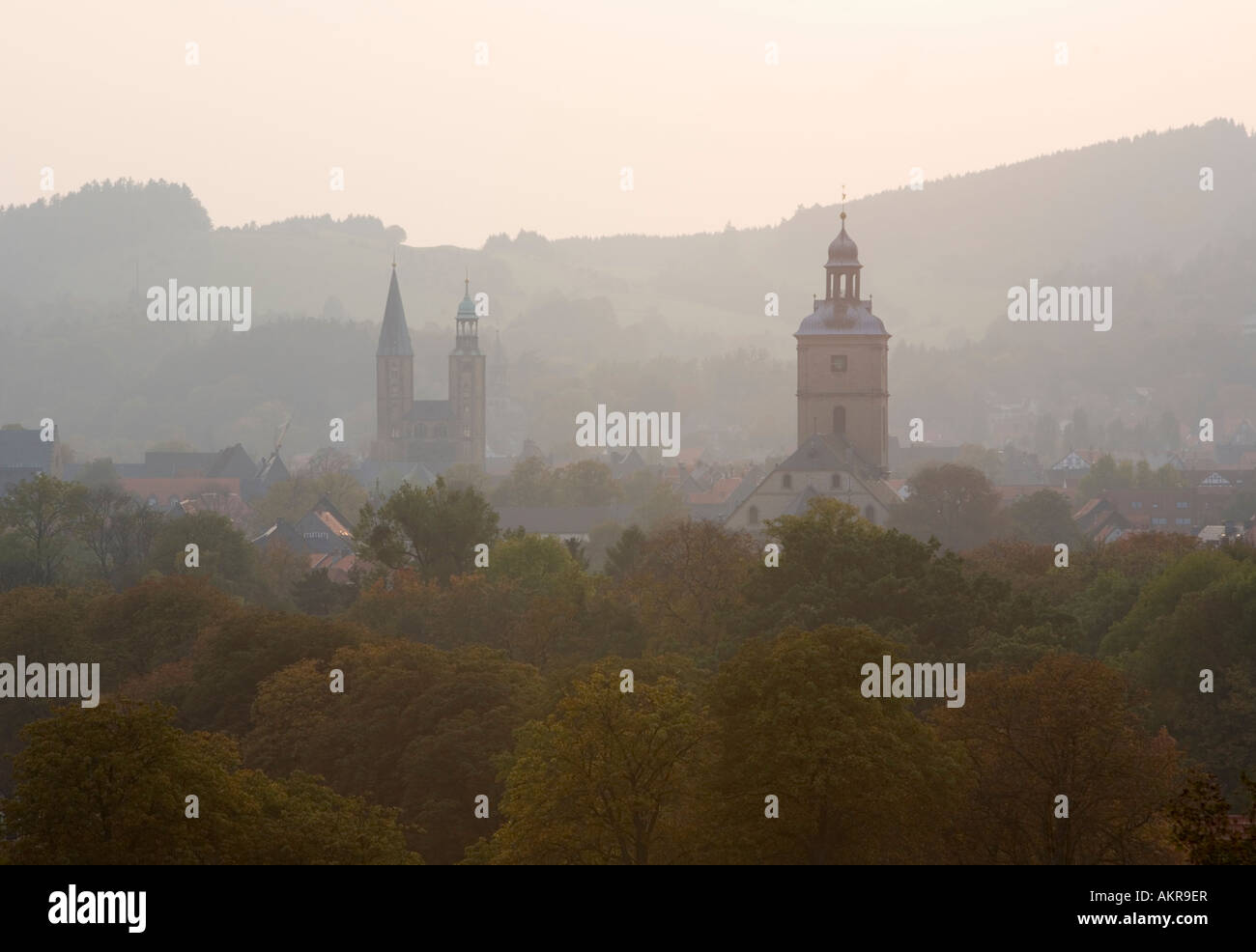 The medieval town of Goslar in the Harz Region Lower Saxony Germany ...