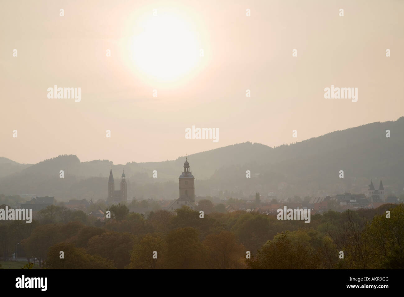 The medieval town of Goslar in the Harz Region Lower Saxony Germany ...