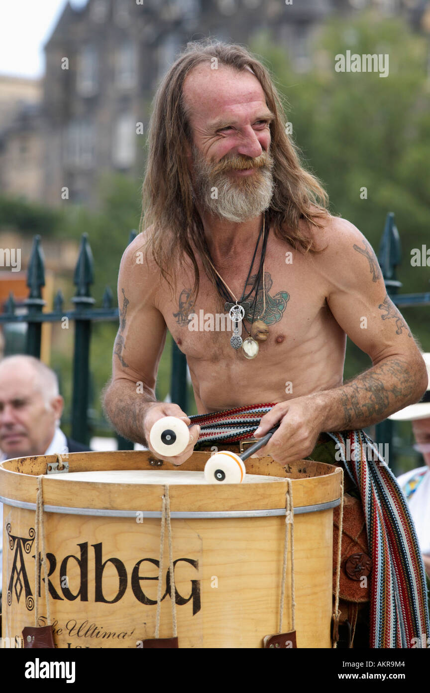 Tubardh Stormcrow Wilson of the folk group Clann an Drumma, playing a ...