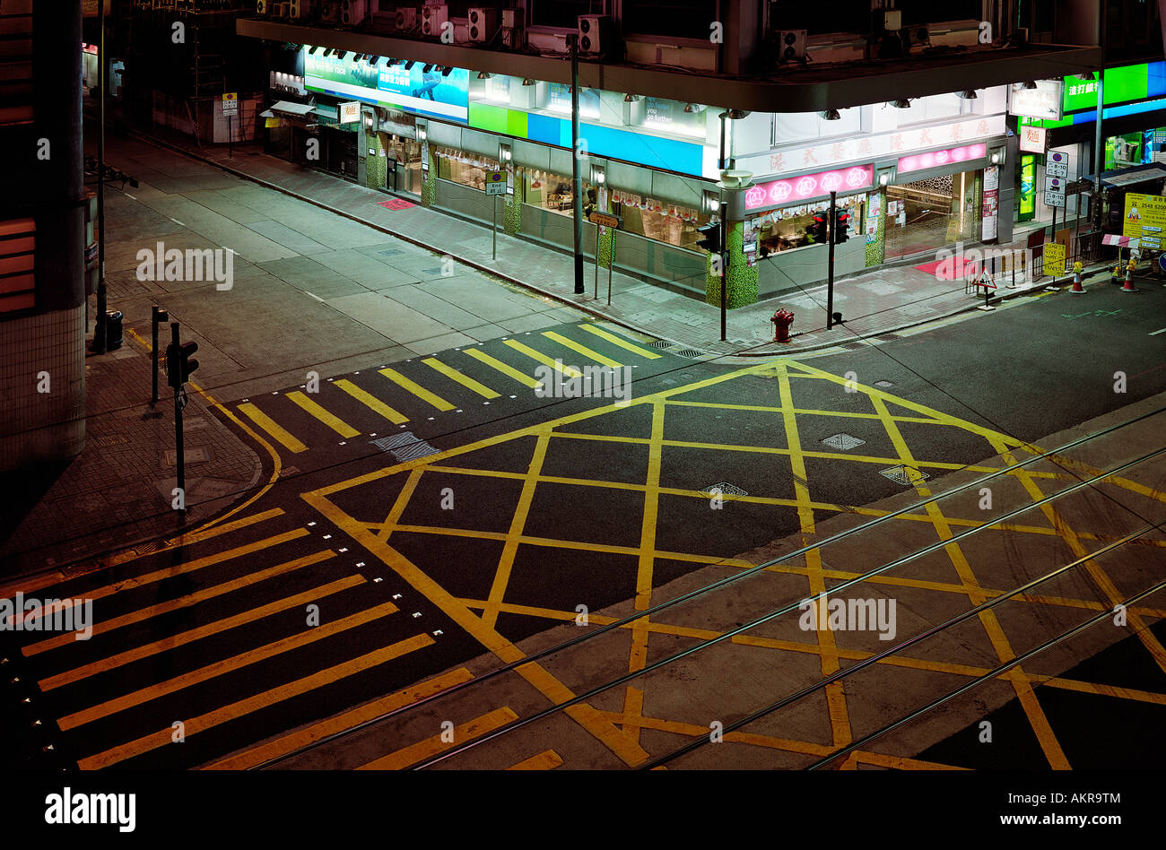 Street corner in hong kong Stock Photo - Alamy