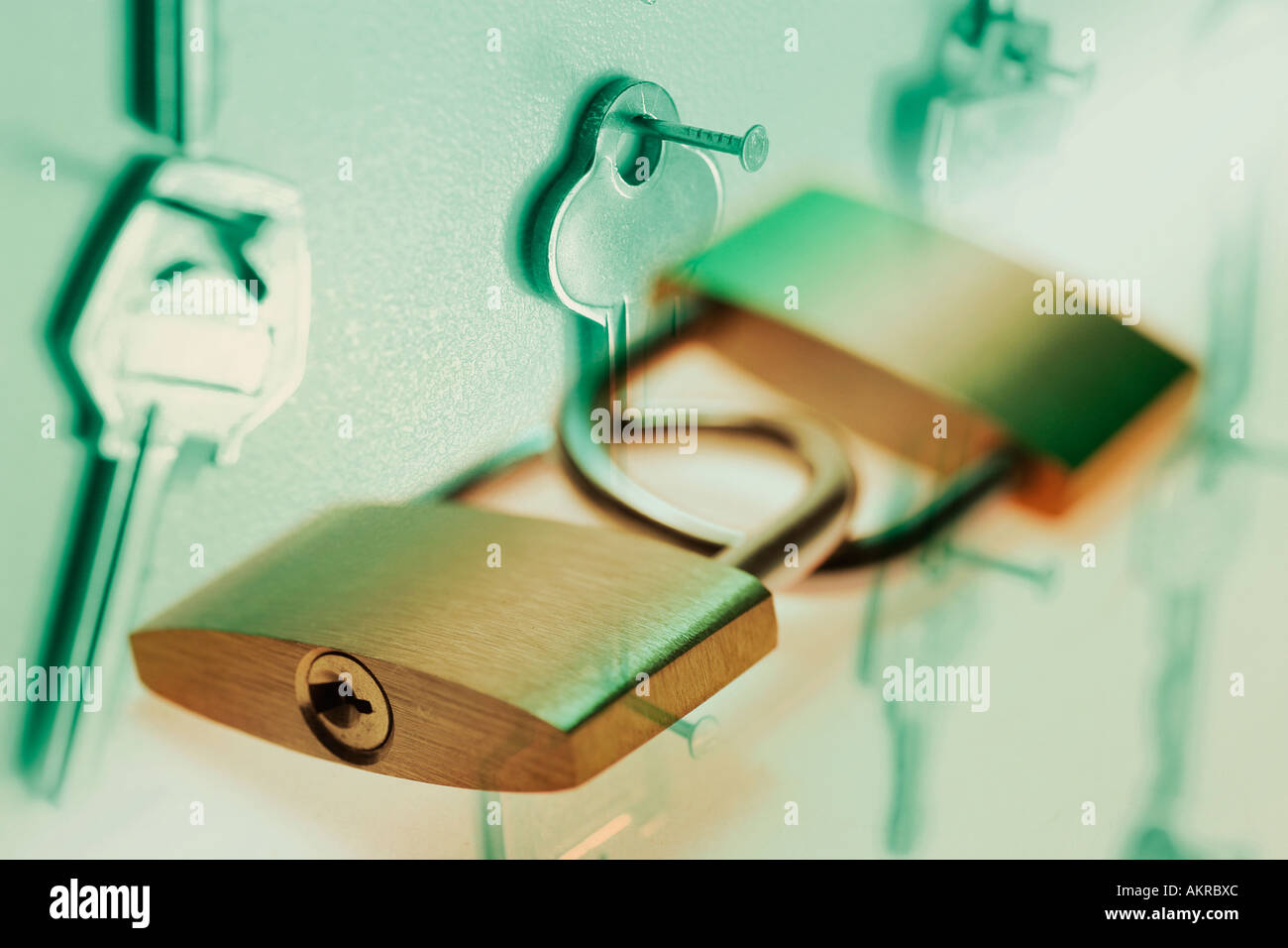 Keys and Padlocks Stock Photo - Alamy