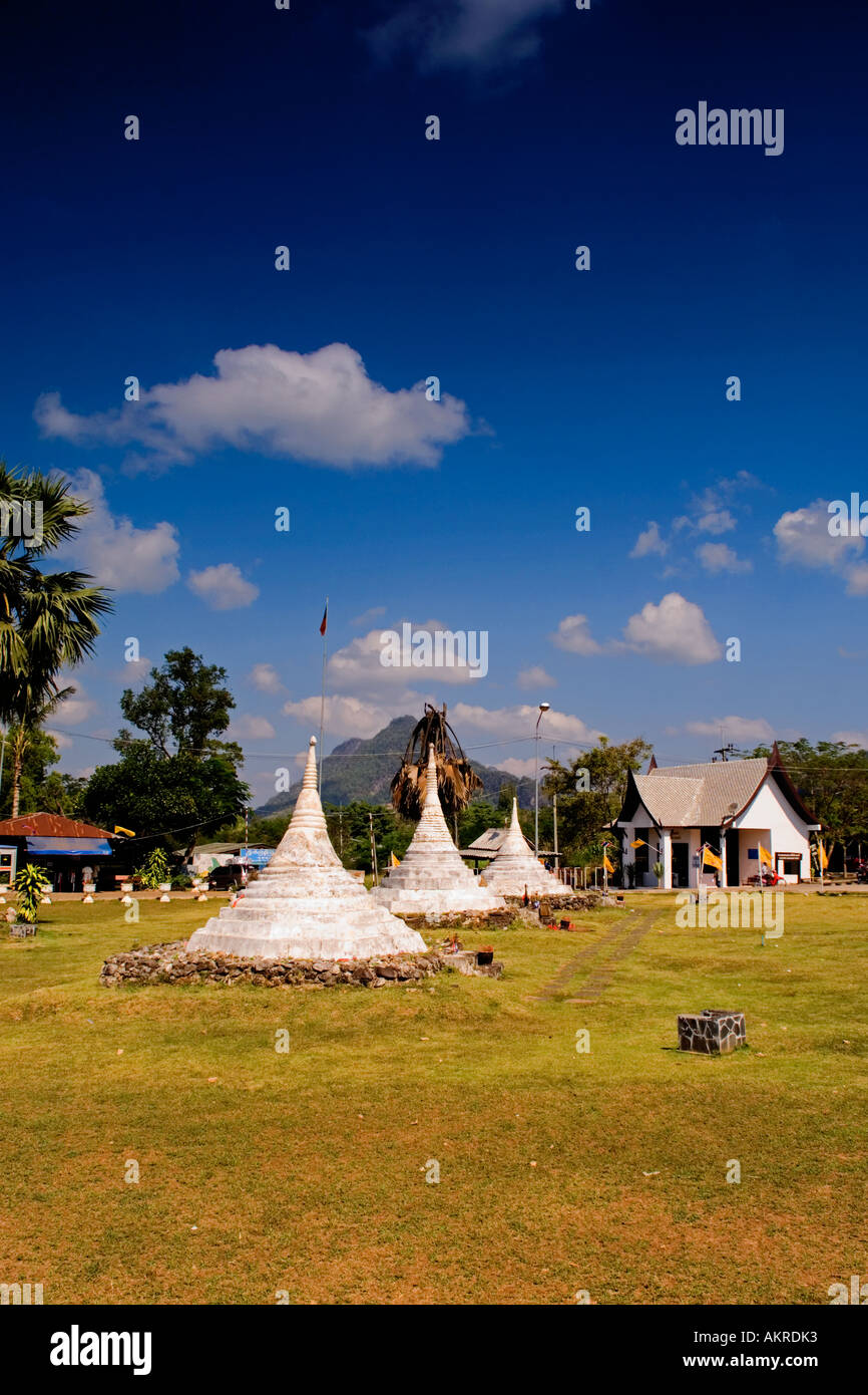 The three pagodas pass on the border of burma and thailand Stock Photo ...