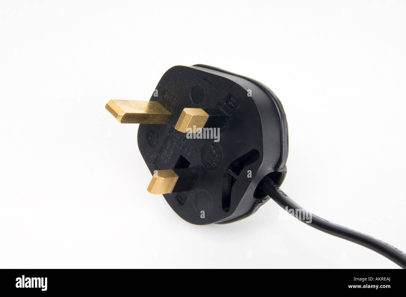 Three proged electric plugs as used in Britain and Ireland Stock Photo ...