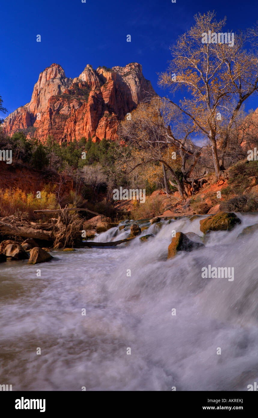 Waterfall in Zion National Park Stock Photo - Alamy