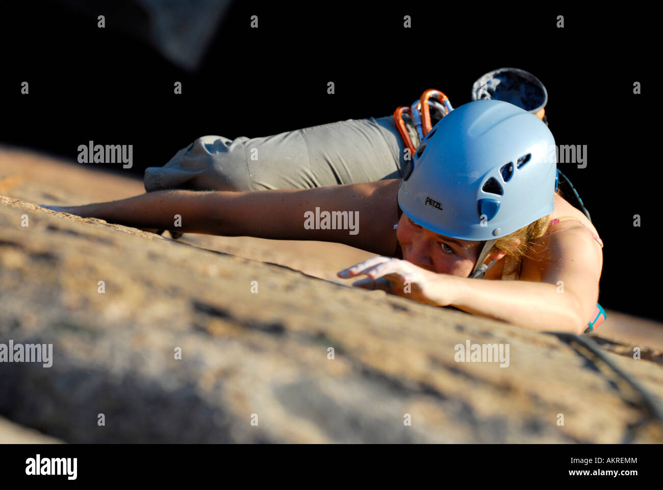 Girls rock climbing Stock Photo - Alamy