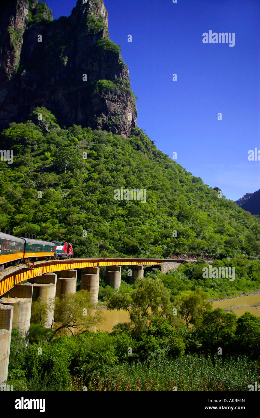 view seen from the copper canyon railway, mexico Stock Photo - Alamy