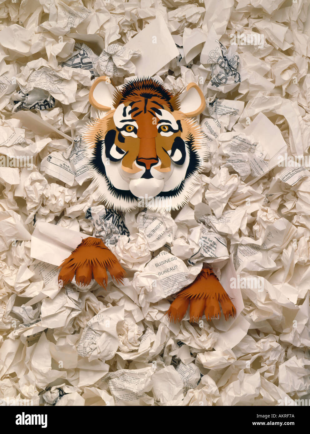 paper tiger sculpture Stock Photo - Alamy