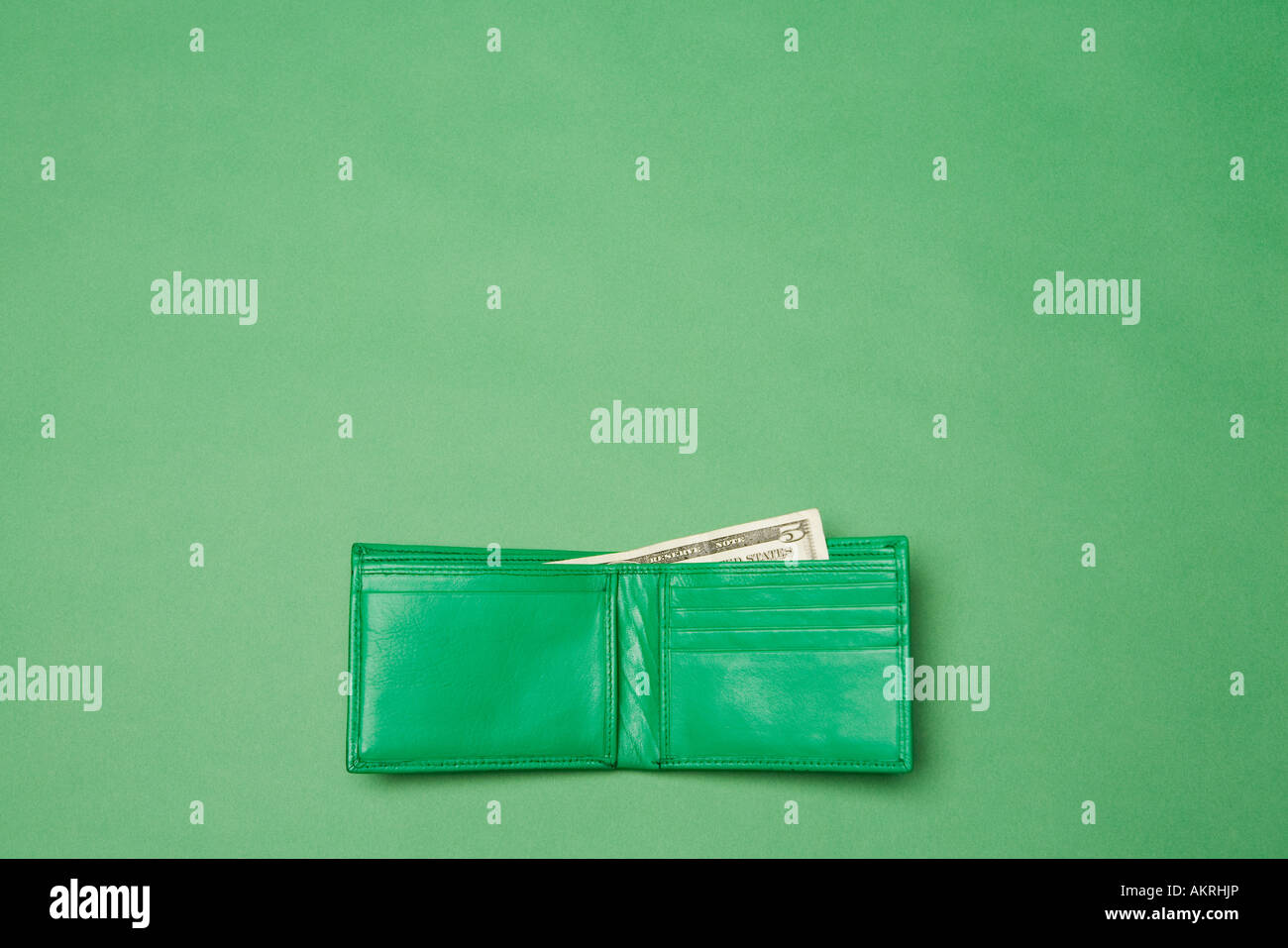 A green wallet Stock Photo - Alamy