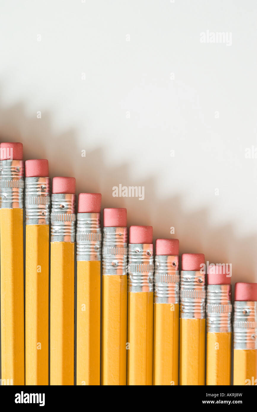 Pencils in a row Stock Photo - Alamy