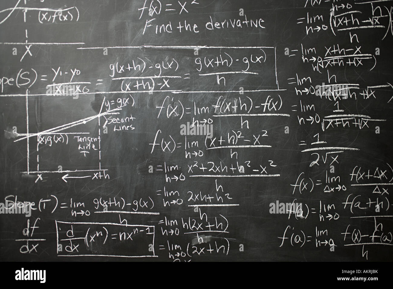 Calculus on blackboard Stock Photo - Alamy