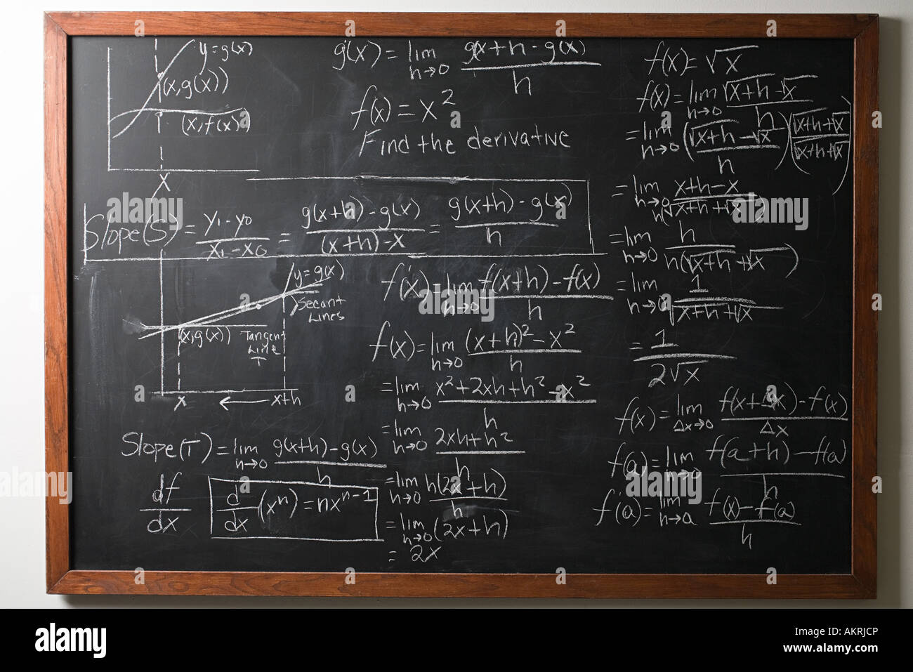 Calculus on blackboard Stock Photo - Alamy