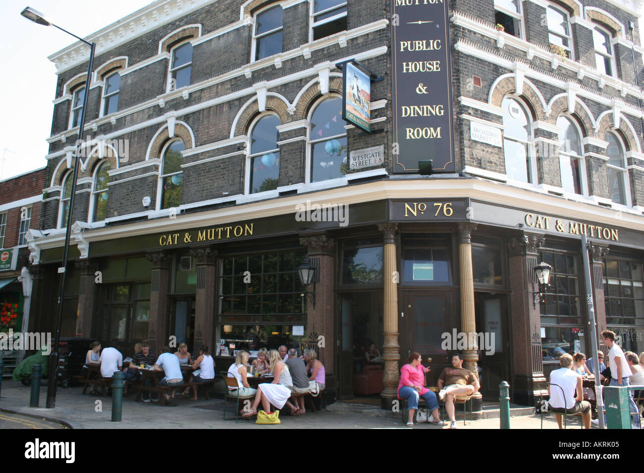 Cat and Mutton pub Broadway Market Stock Photo - Alamy