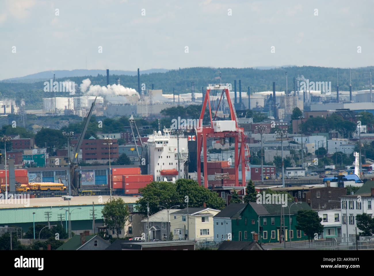 Stock image of Port of Saint John and Irving Oil Refinery Stock Photo ...