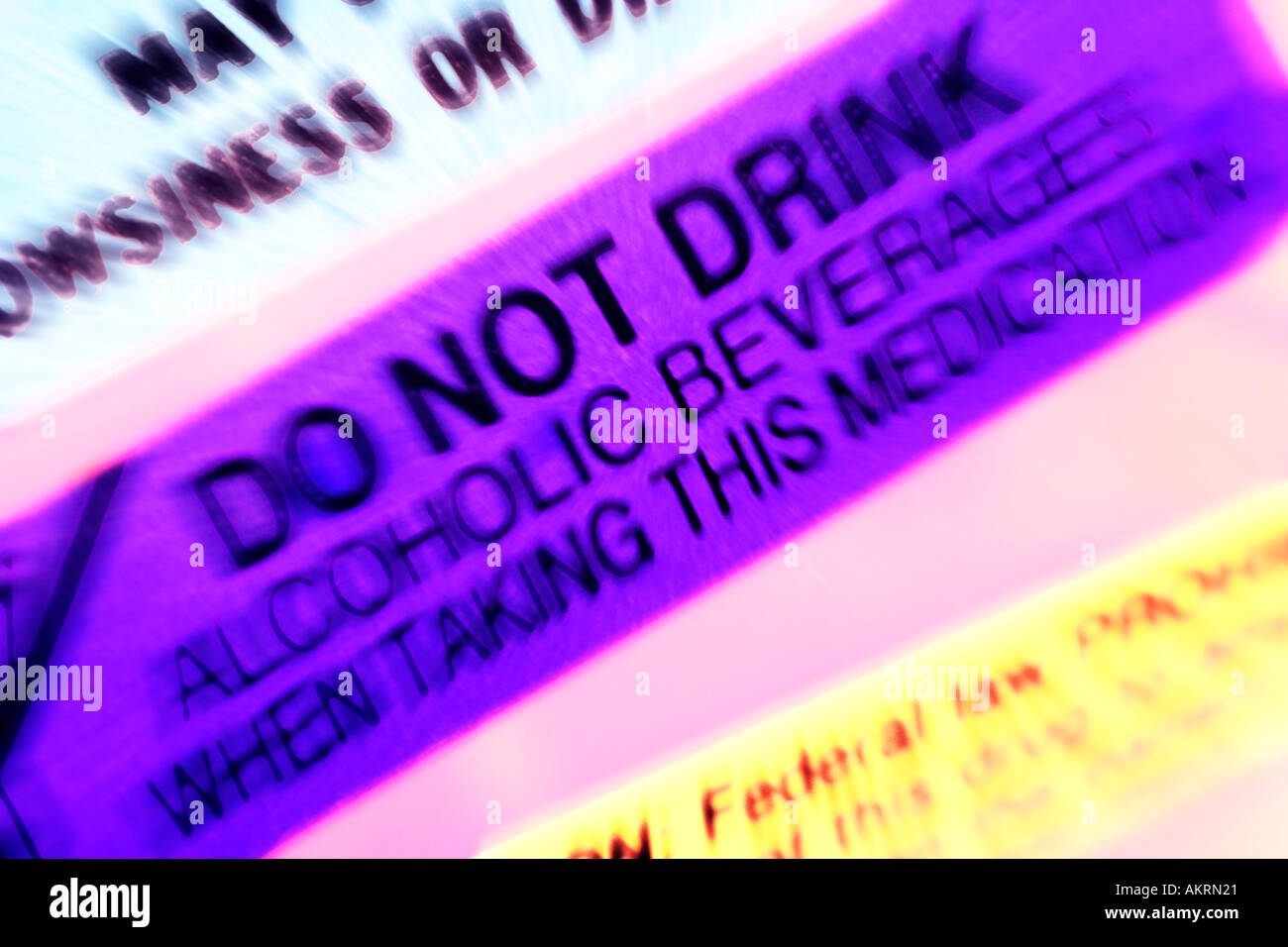 Alcohol health warning label hi-res stock photography and images - Alamy