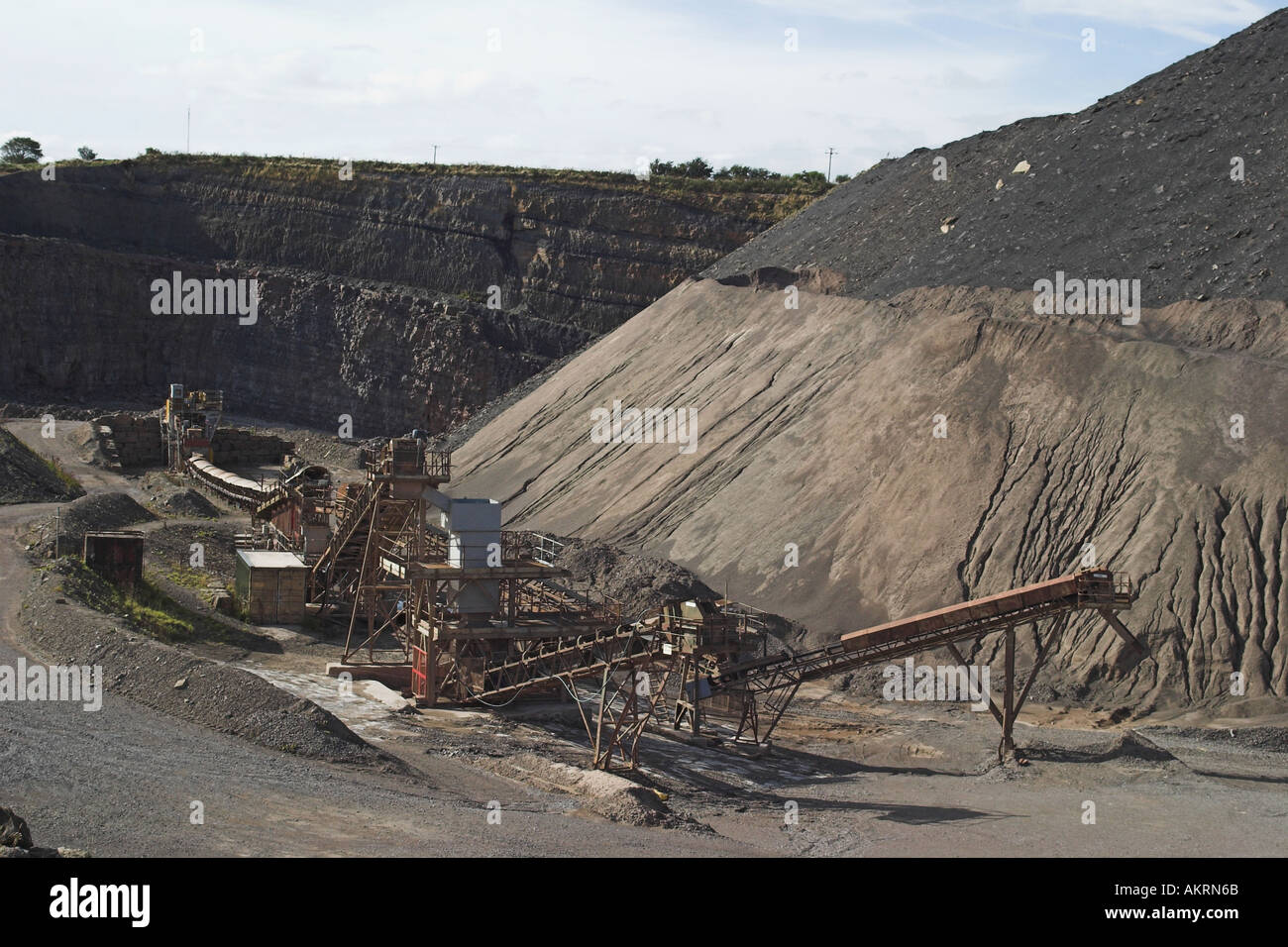 machinery in a disused quarry in the lake district, cumbria, uk Stock ...