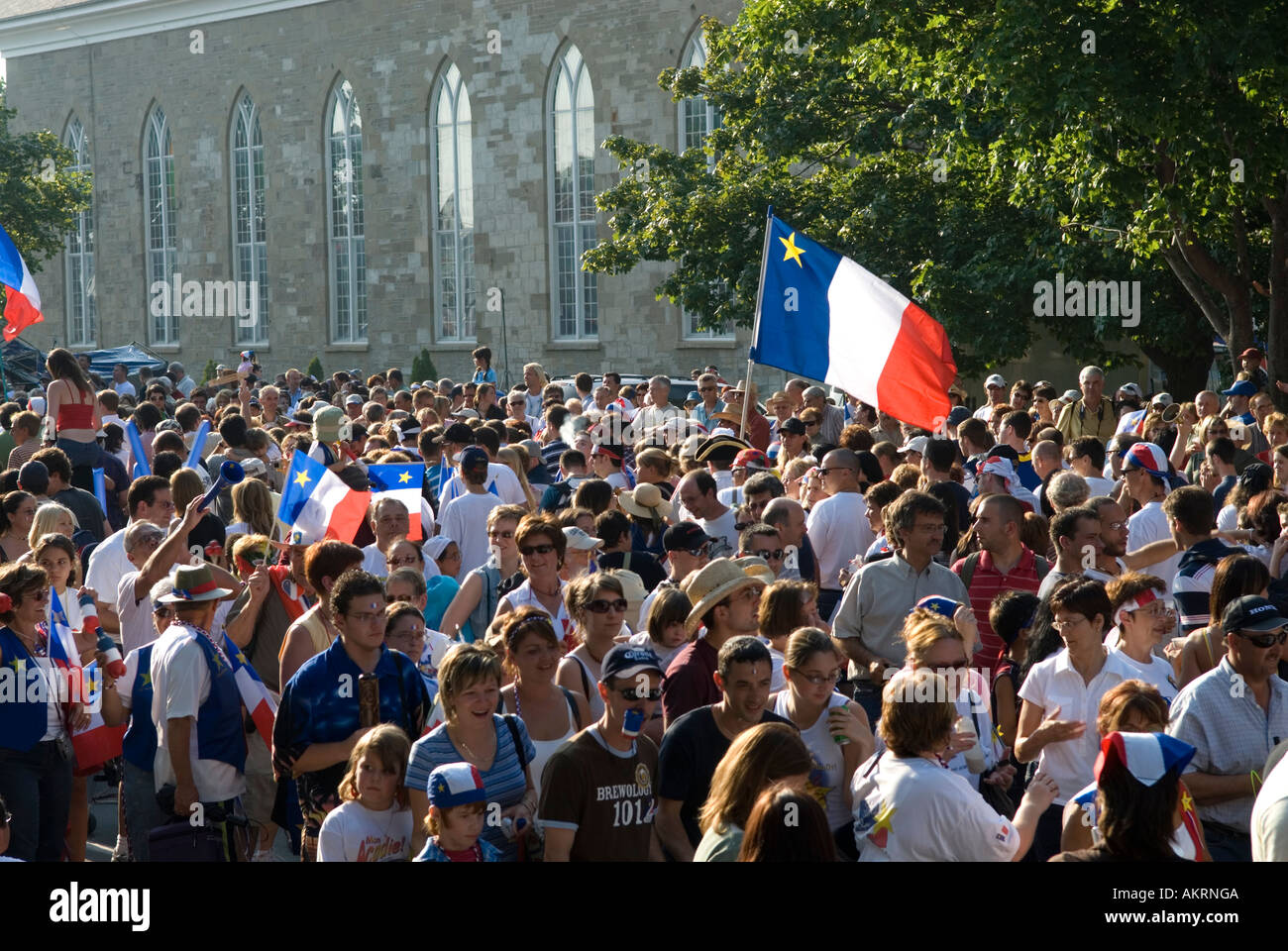 Festival tintamarre caraquet acadian crowd acadian flag summer acadian ...