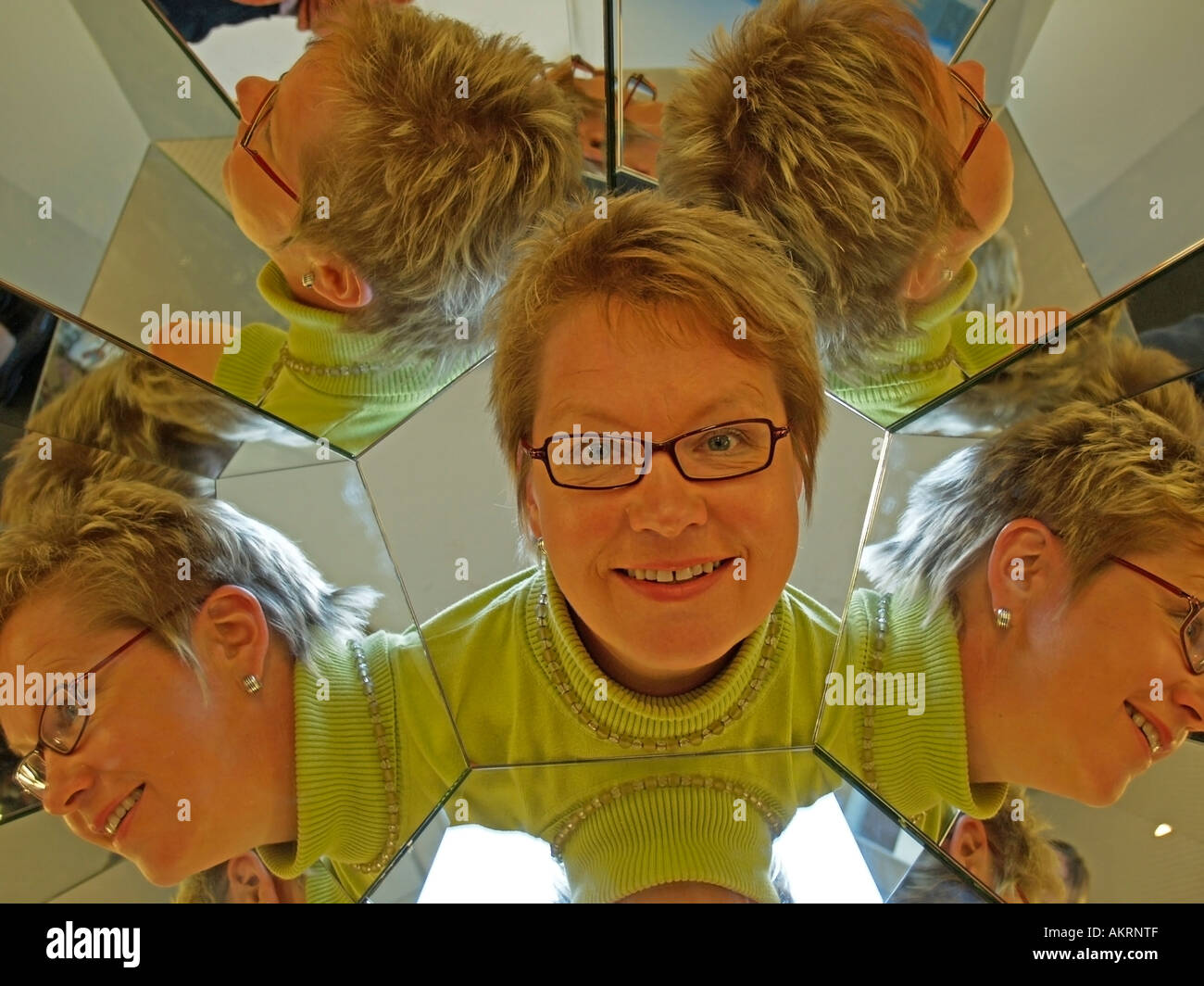 Multiple reflections in a mirror hi-res stock photography and images ...