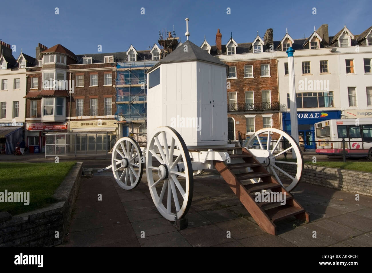 Replica King George III Bathing Machine Weymouth Dorset England Stock ...