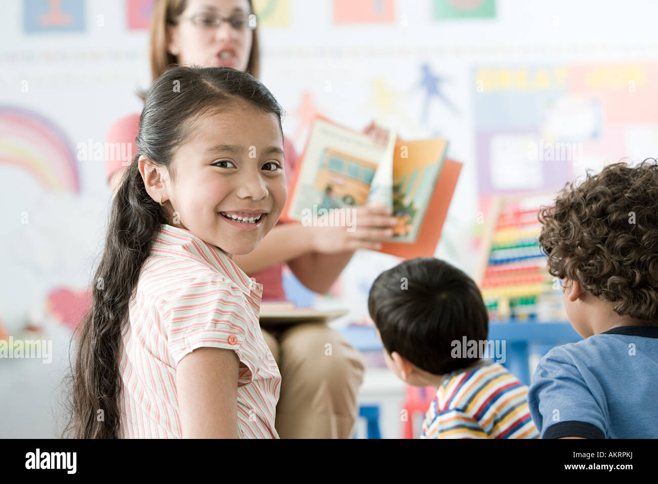 Children in a lesson Stock Photo - Alamy