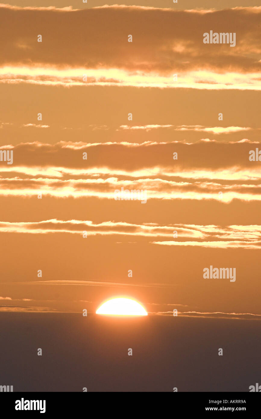 Sunset on a beach in Maryport, Cumbria, UK Stock Photo - Alamy