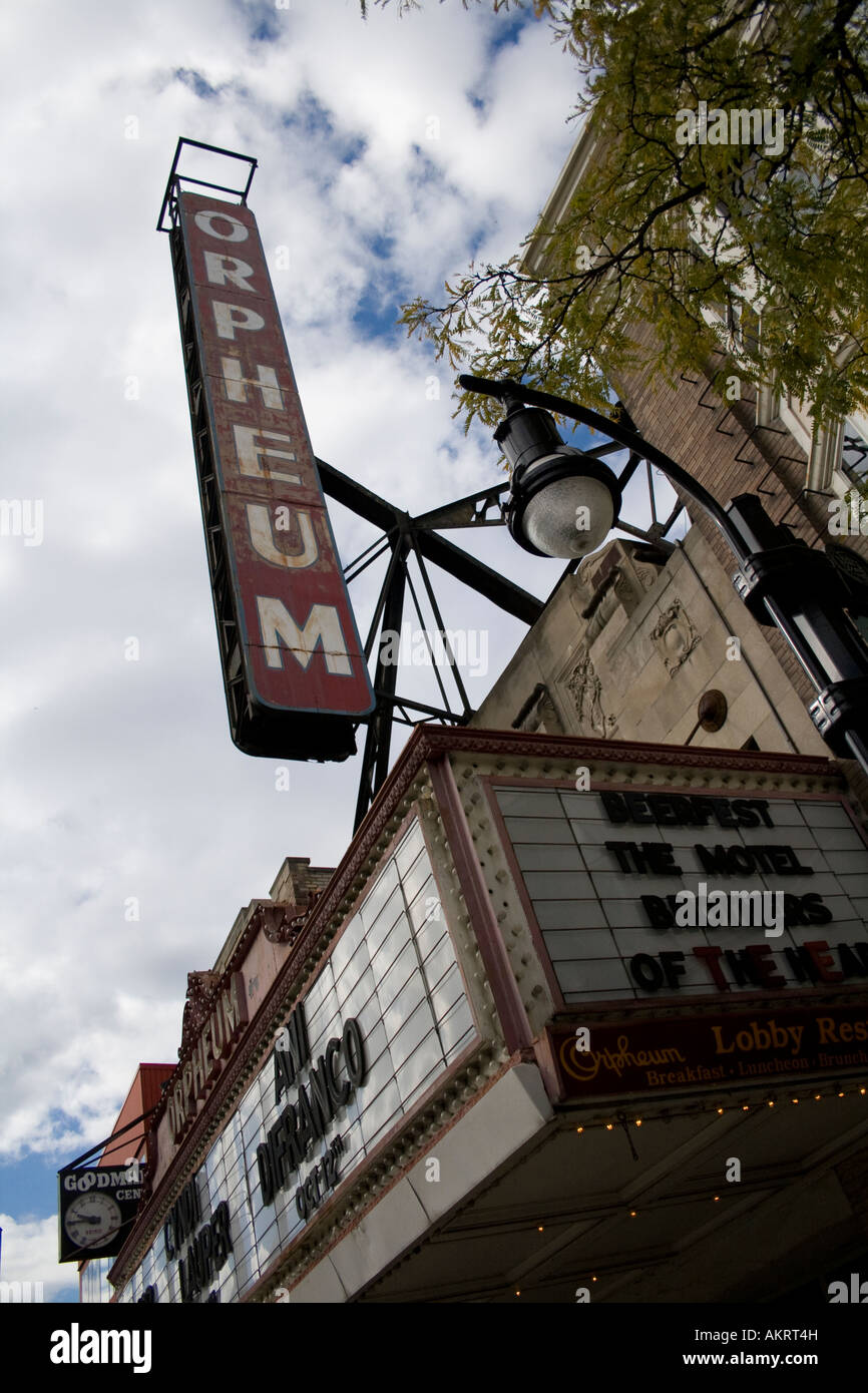 Marquis for rock show in Madison, Wisconsin at the Orpheum theater ...