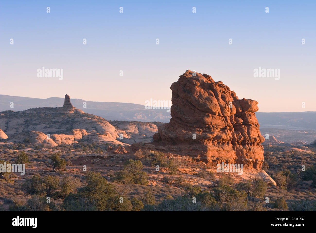 Butte in Arches National Park Stock Photo - Alamy