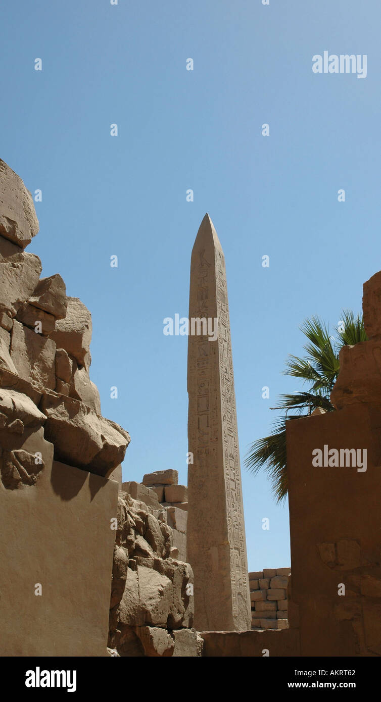 Obelisk at Karnak Temple Egypt 2 Stock Photo - Alamy