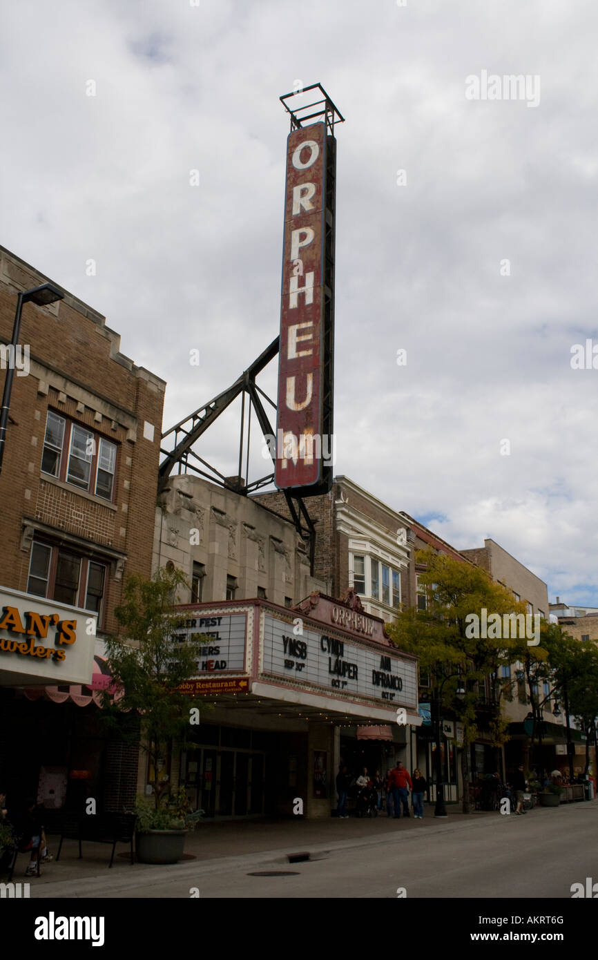 Marquis for rock show in Madison, Wisconsin at the Orpheum theater ...