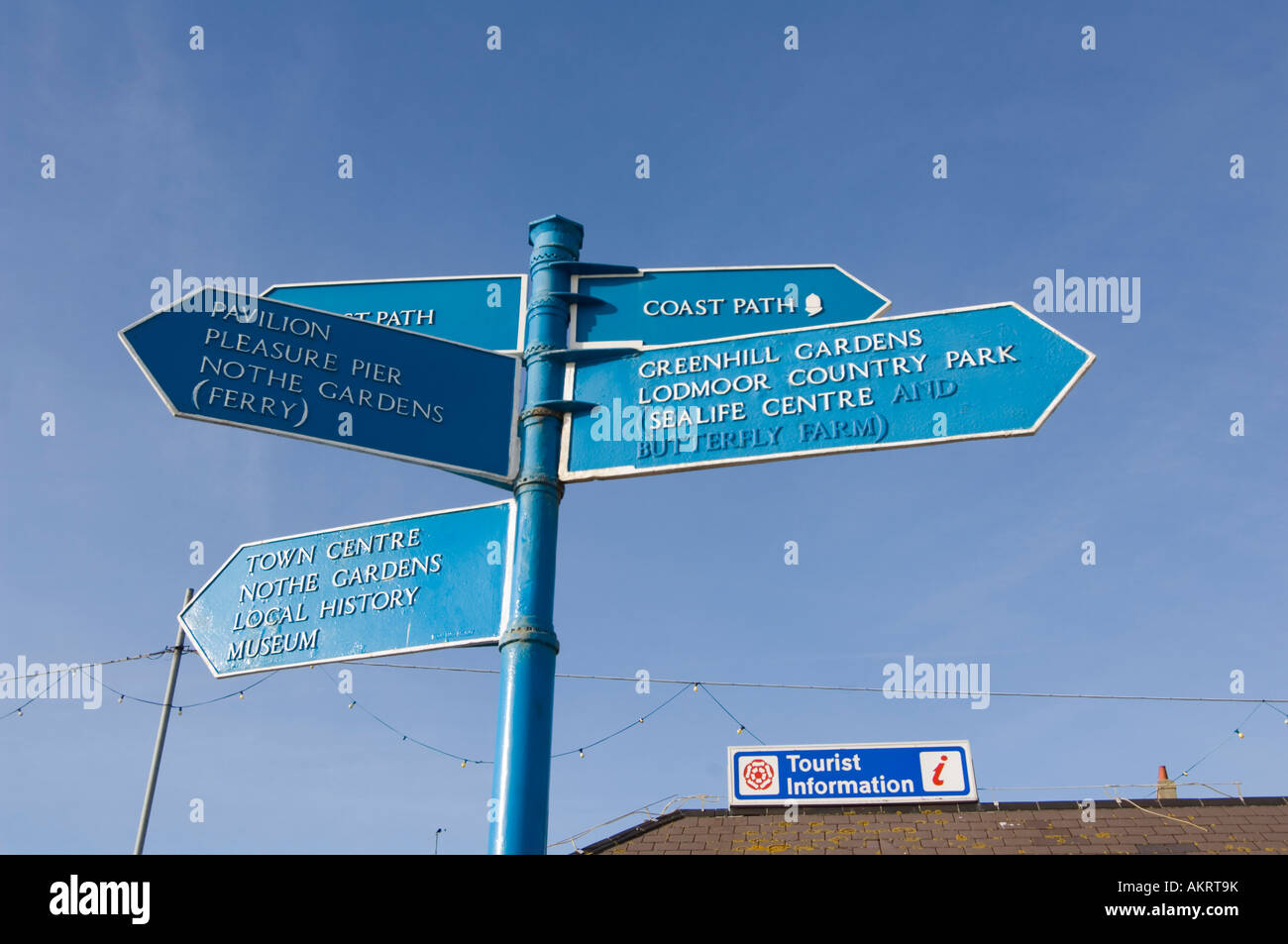 Weymouth Seafront Signs Dorset England Stock Photo - Alamy