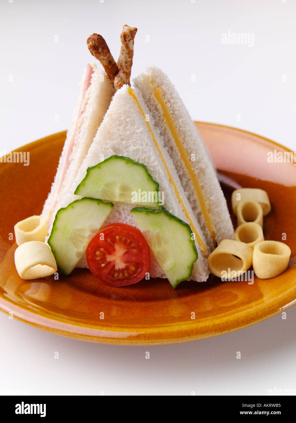 Individual red indian teepee ham sandwich hi-res stock photography and ...