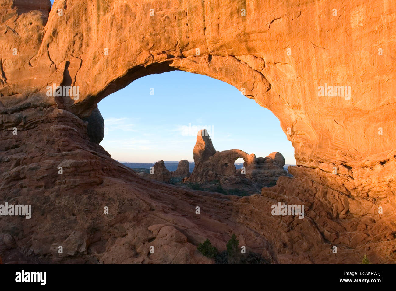 North Window looking at Turret Arch Stock Photo - Alamy