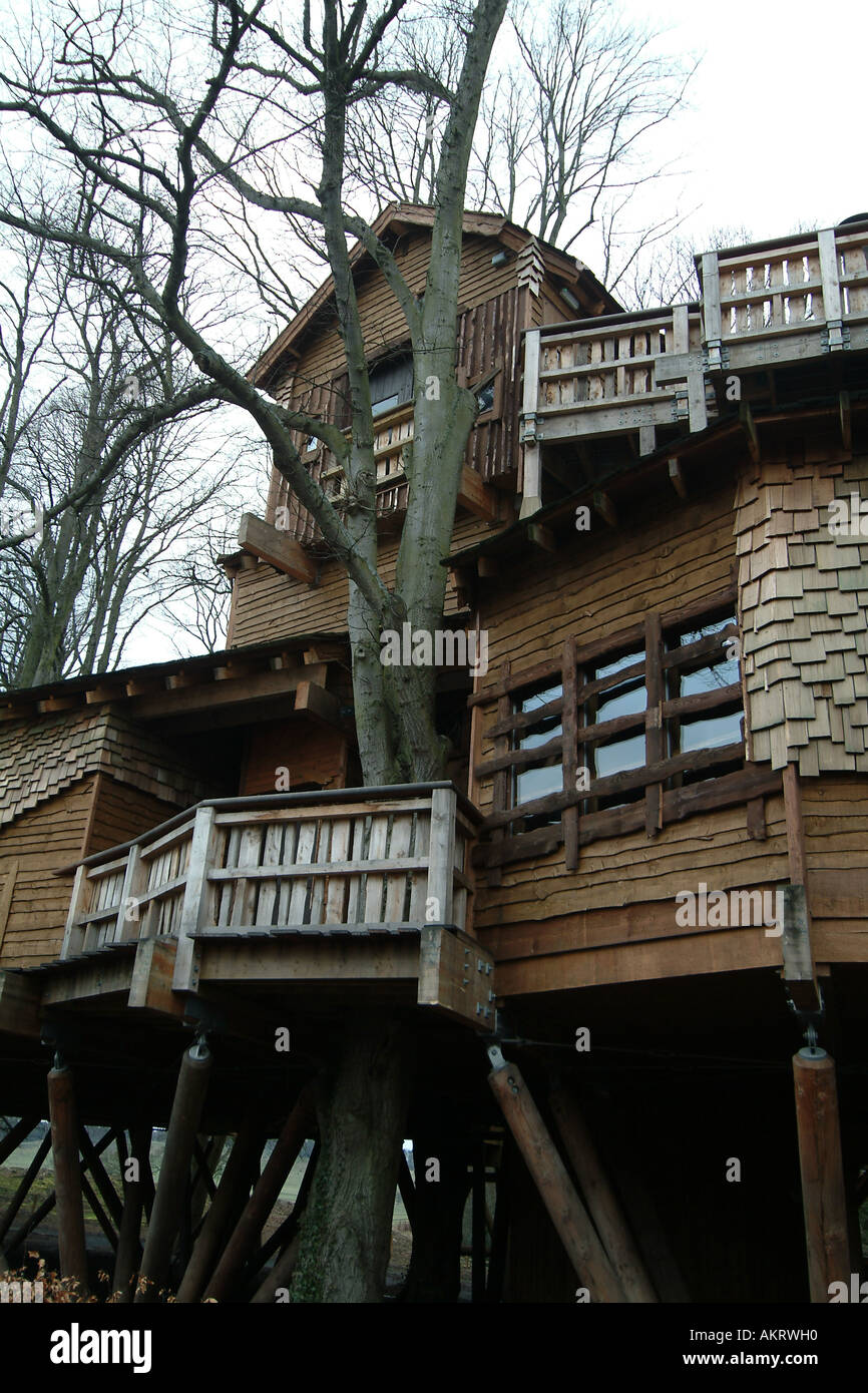 Tree house alnwick castle and gardens hi-res stock photography and ...