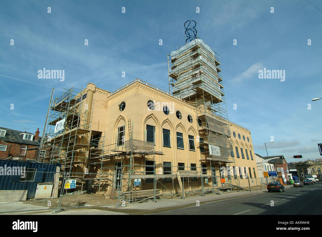 Building and construction work on a new Islamic mosque in Sheffield ...