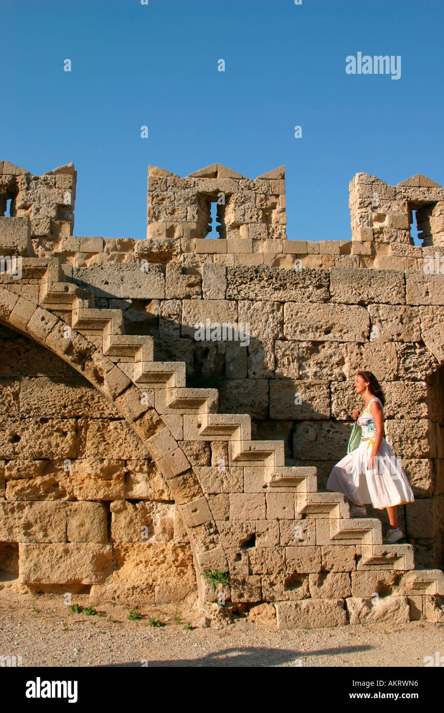 The Rhodes surroinding walls Stock Photo - Alamy