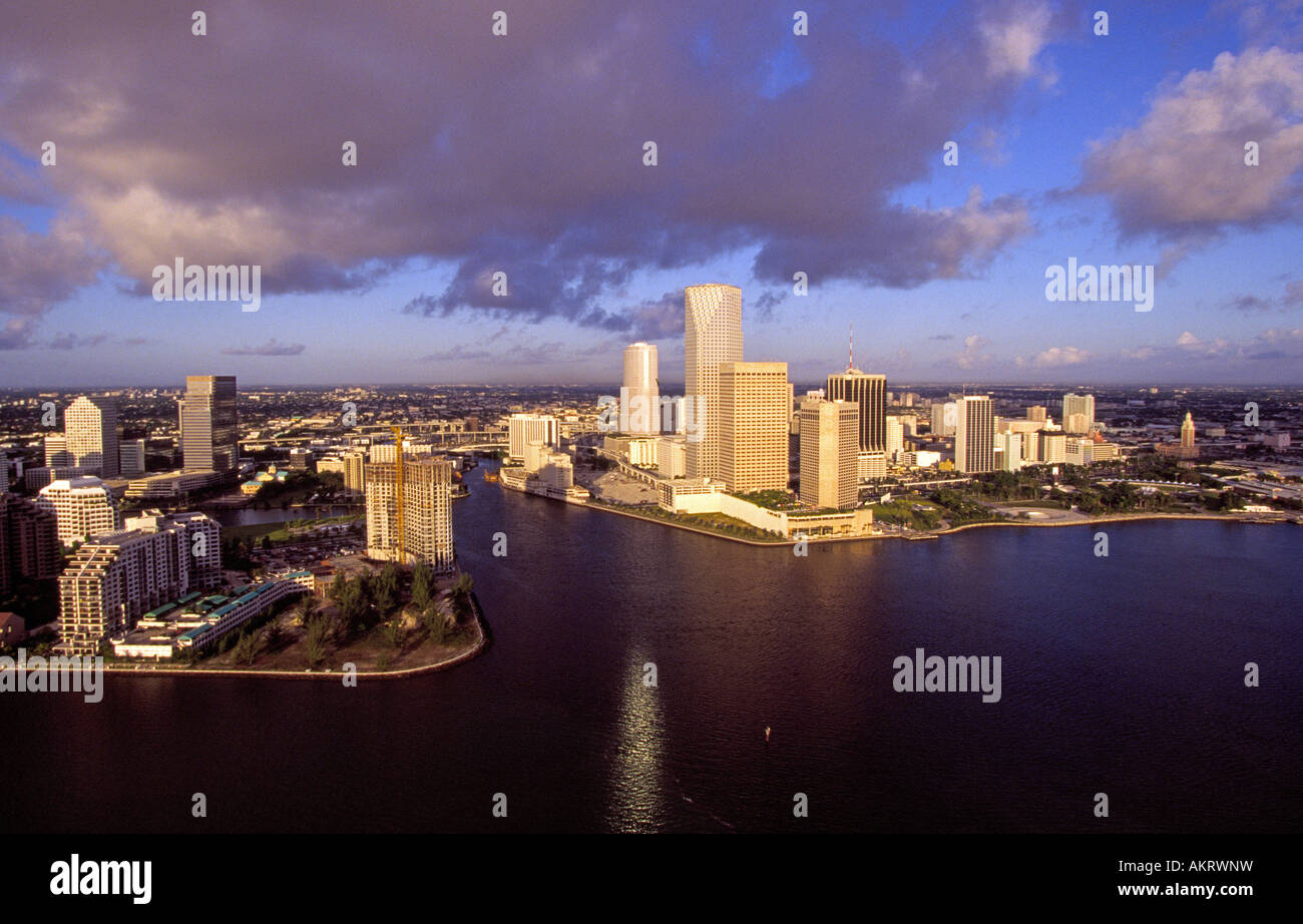 A view of the Miami skyline under a summer sky Stock Photo - Alamy