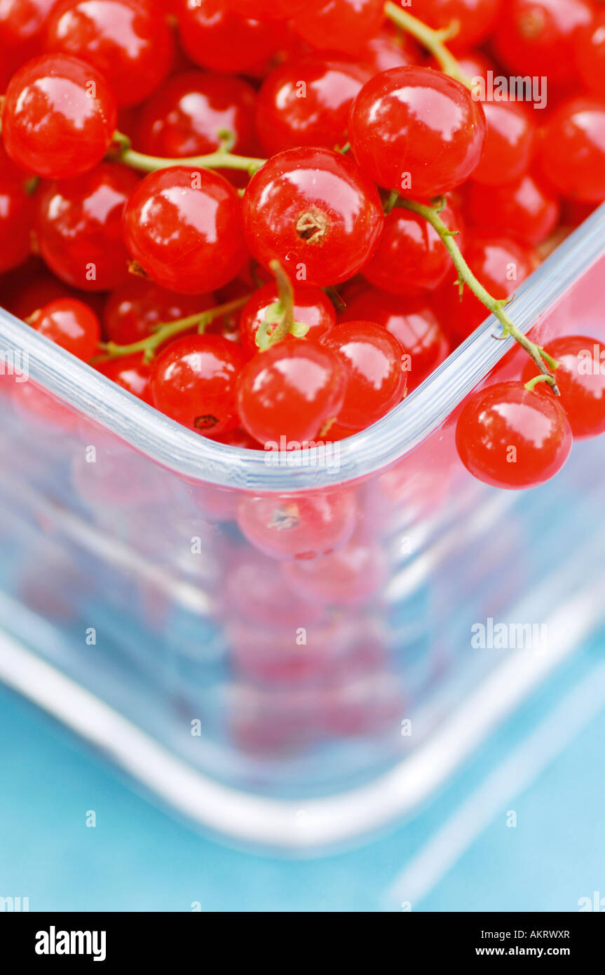 Red currents in bowl, close-up Stock Photo - Alamy