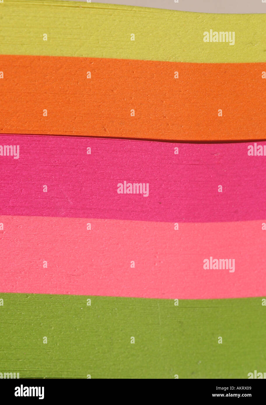 colours of a pad of paper Stock Photo - Alamy