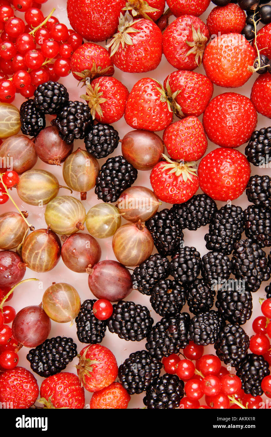 Various berries, close-up Stock Photo - Alamy
