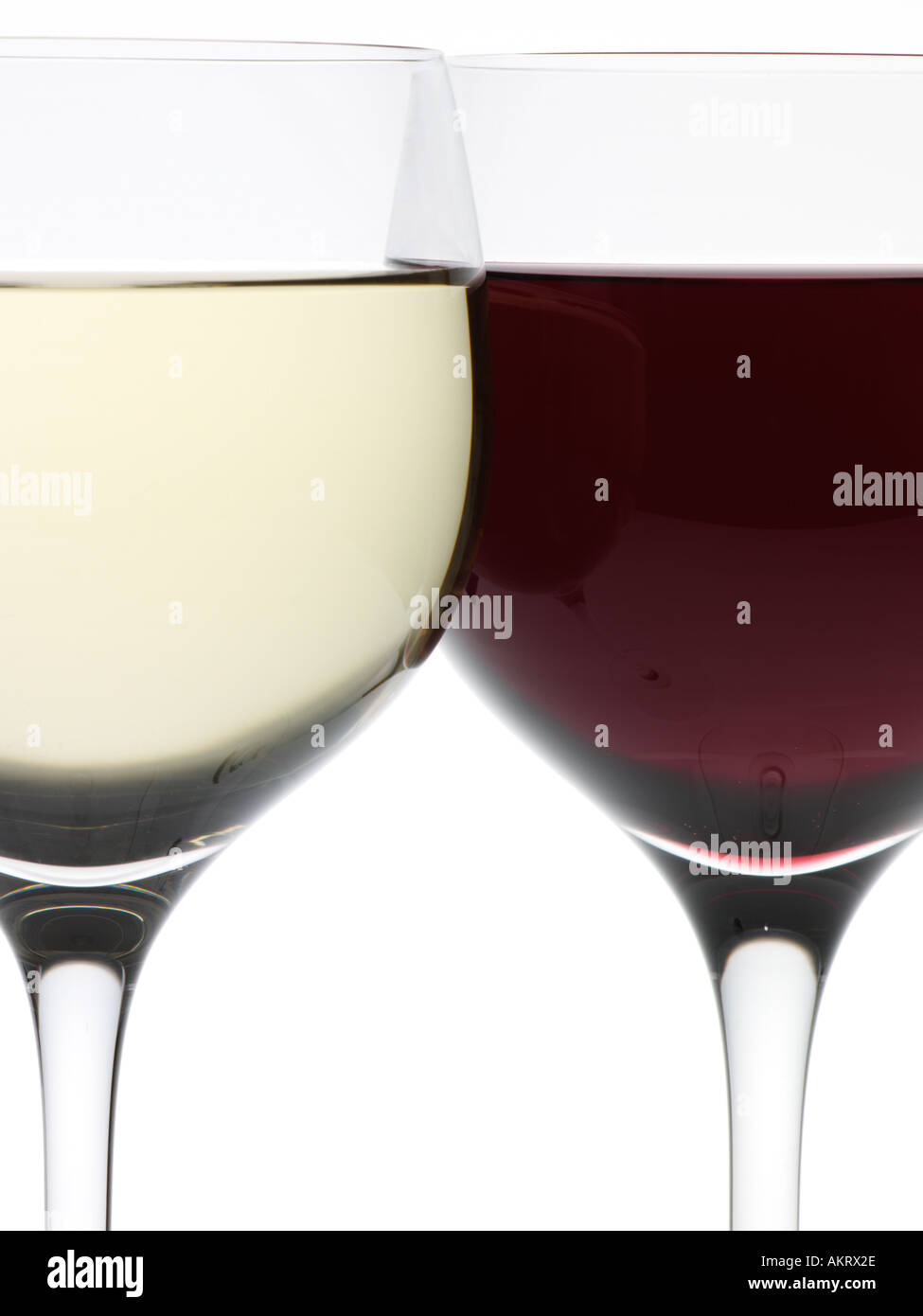 Red White Wine glass Stock Photo - Alamy