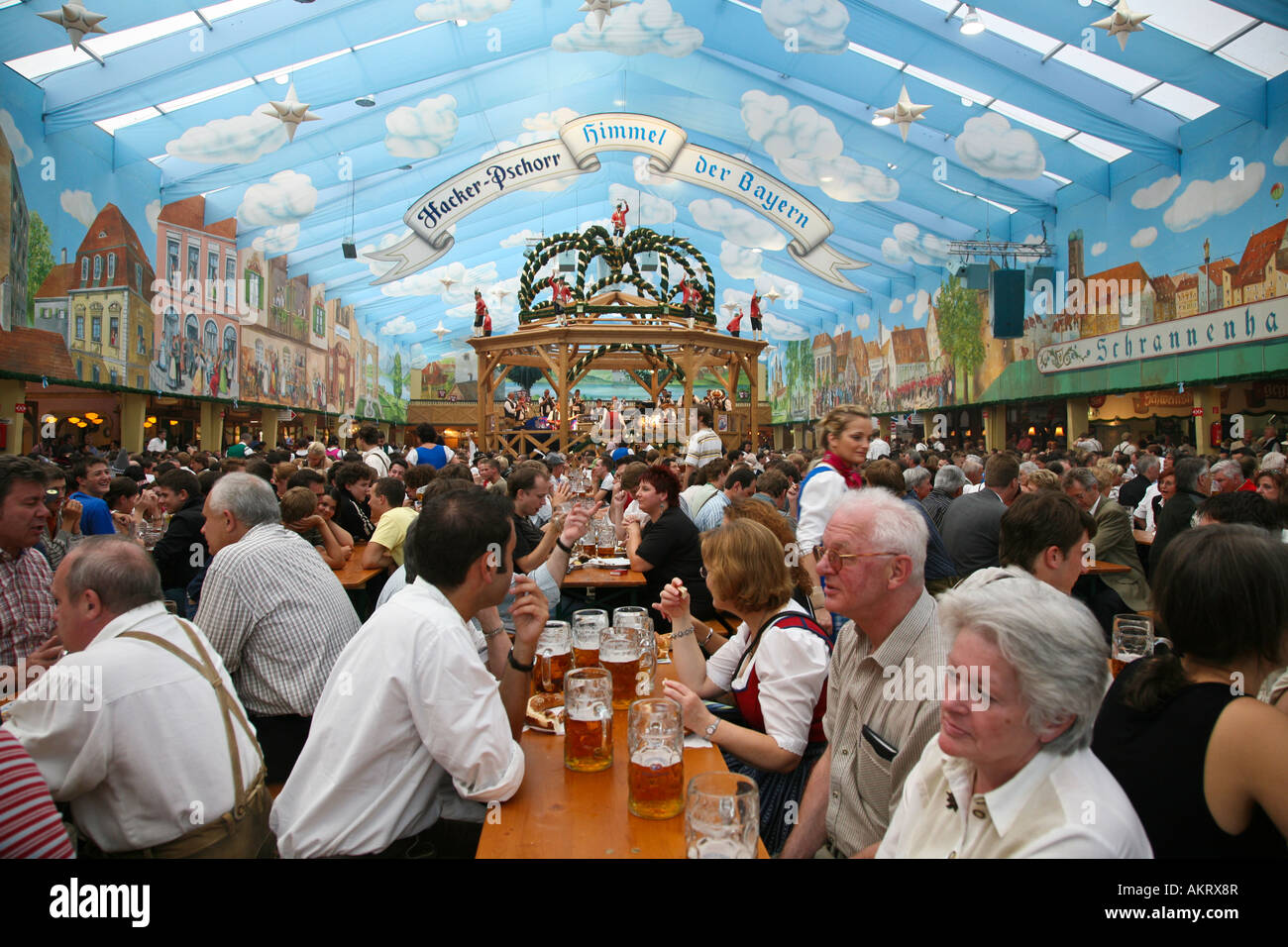 In a Beer tent at Oktoberfest in Munich, Germany Stock Photo - Alamy