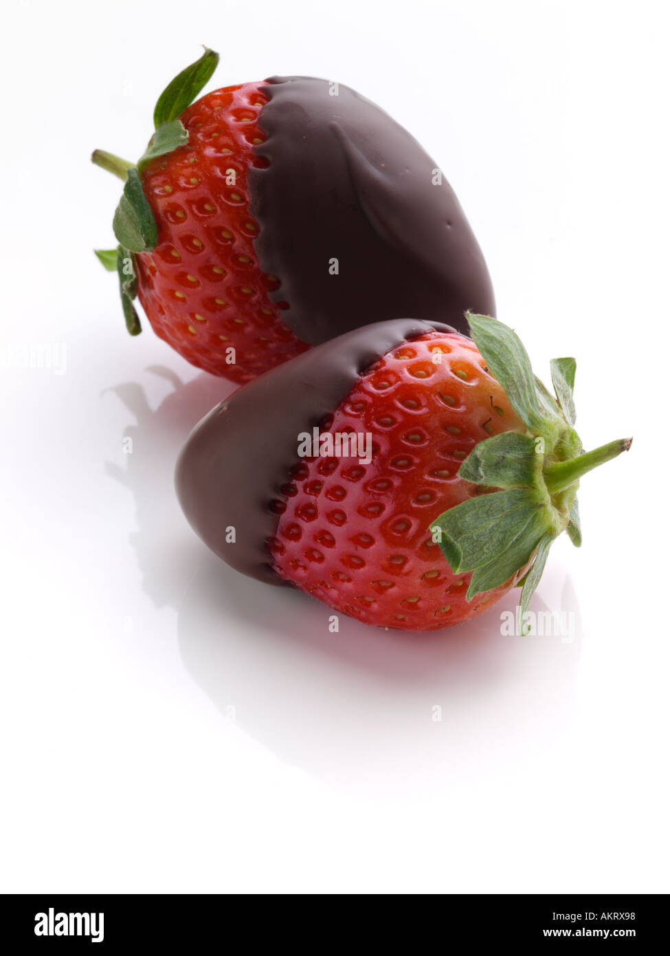 Two chocolate dipped strawberries hi-res stock photography and images ...