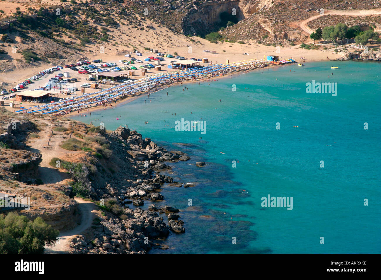 The wonderful Aegean sea, Rhodes Island Stock Photo - Alamy