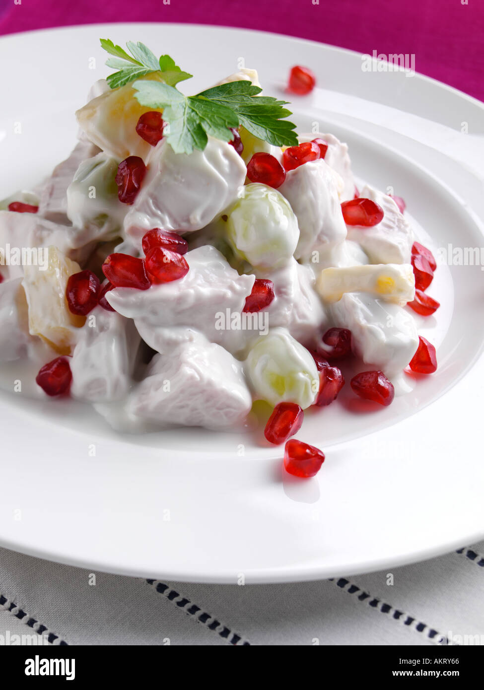 Chicken Fruit Salad Stock Photo - Alamy