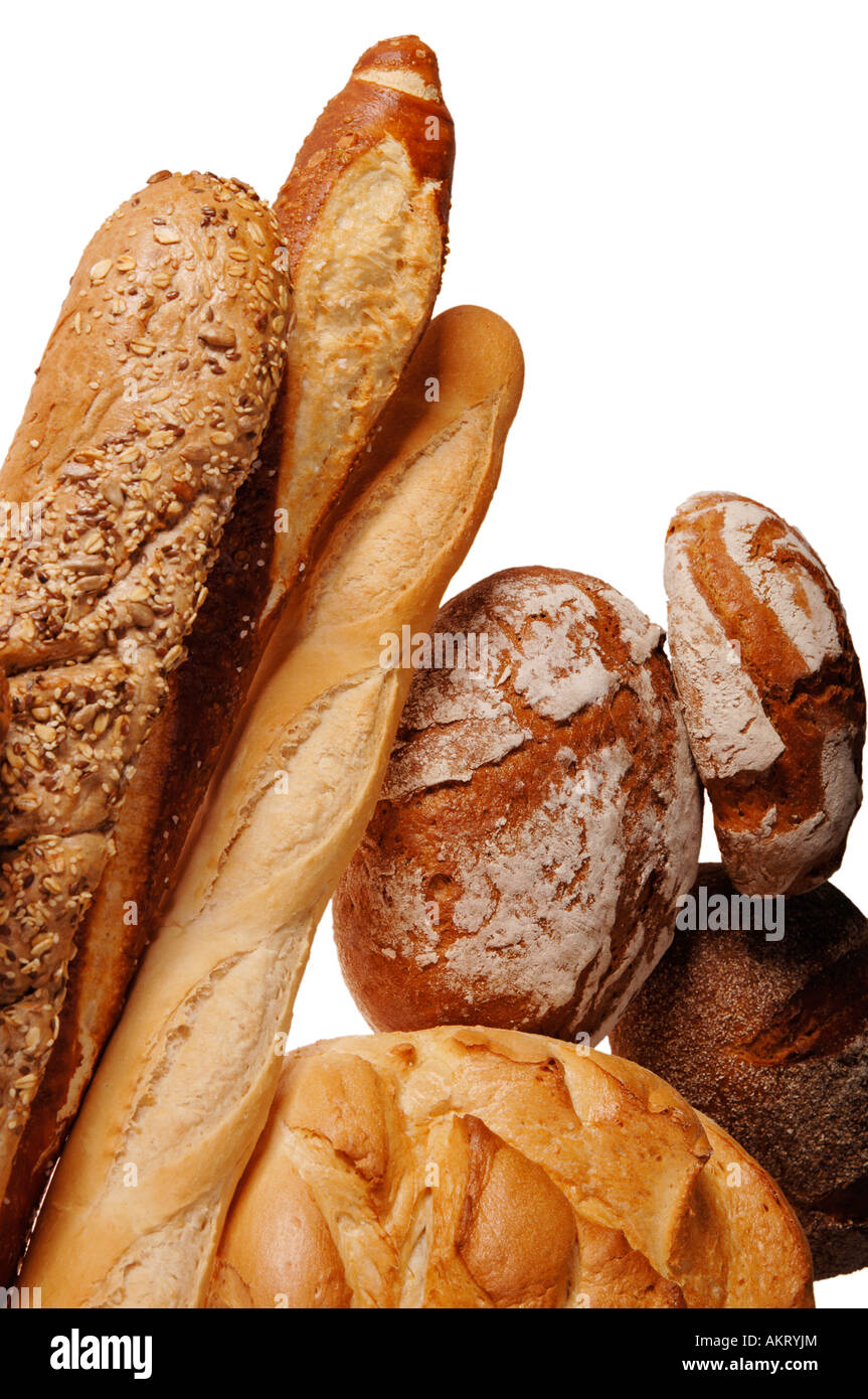 Various sorts of bread, close-up Stock Photo - Alamy