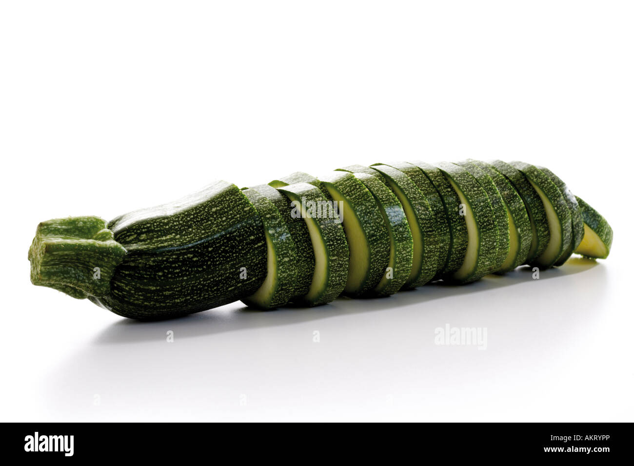 Sliced courgette, close-up Stock Photo - Alamy