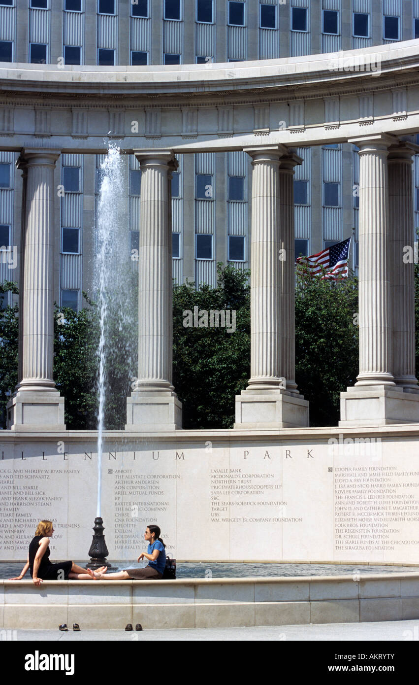 United States, Illinois, Chicago, Millennium Park Monument Stock Photo ...