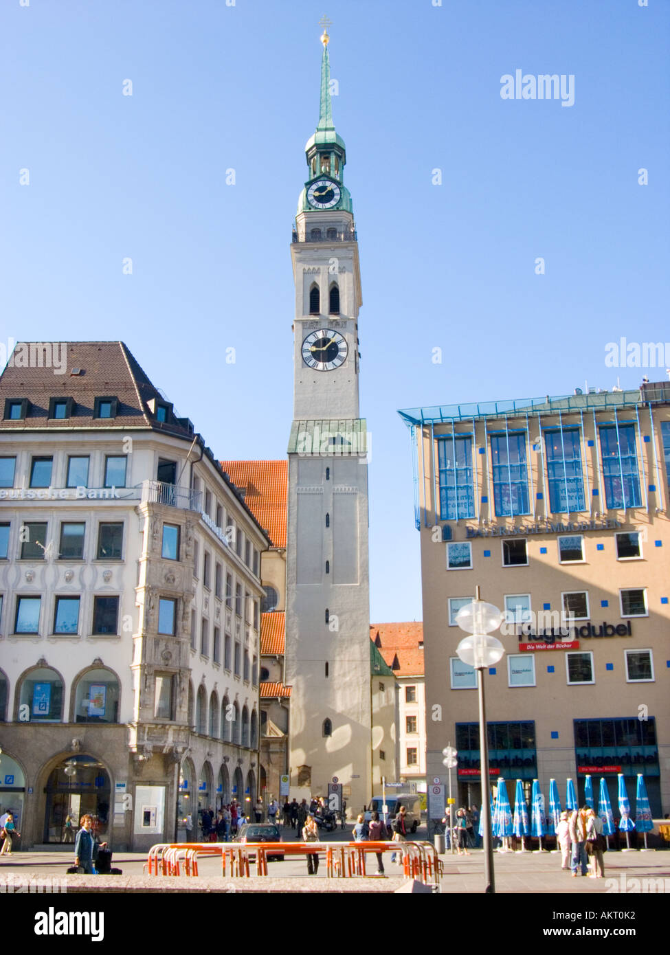 Munich Germany europe St peter church tower Marienplatz Alter Peter ...